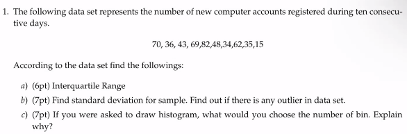 Solved The following data set represents the number of new | Chegg.com