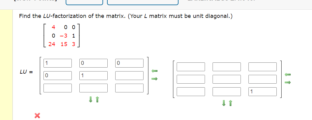 Solved Find the LU-factorization of the matrix. (Your L | Chegg.com