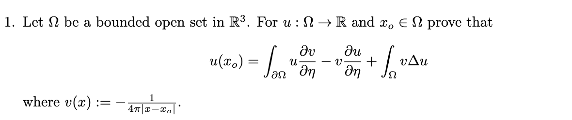 Solved 1. Let Ω be a bounded open set in R3. For u:Ω→R and | Chegg.com