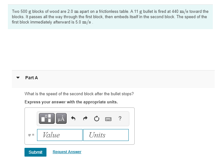 Solved Two 500 g blocks of wood are 2.0 m apart on a | Chegg.com