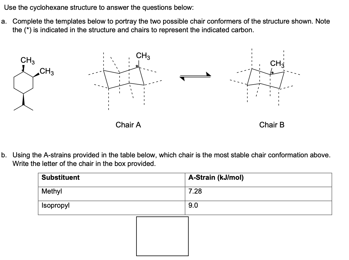 Solved Use the cyclohexane structure to answer the questions | Chegg.com