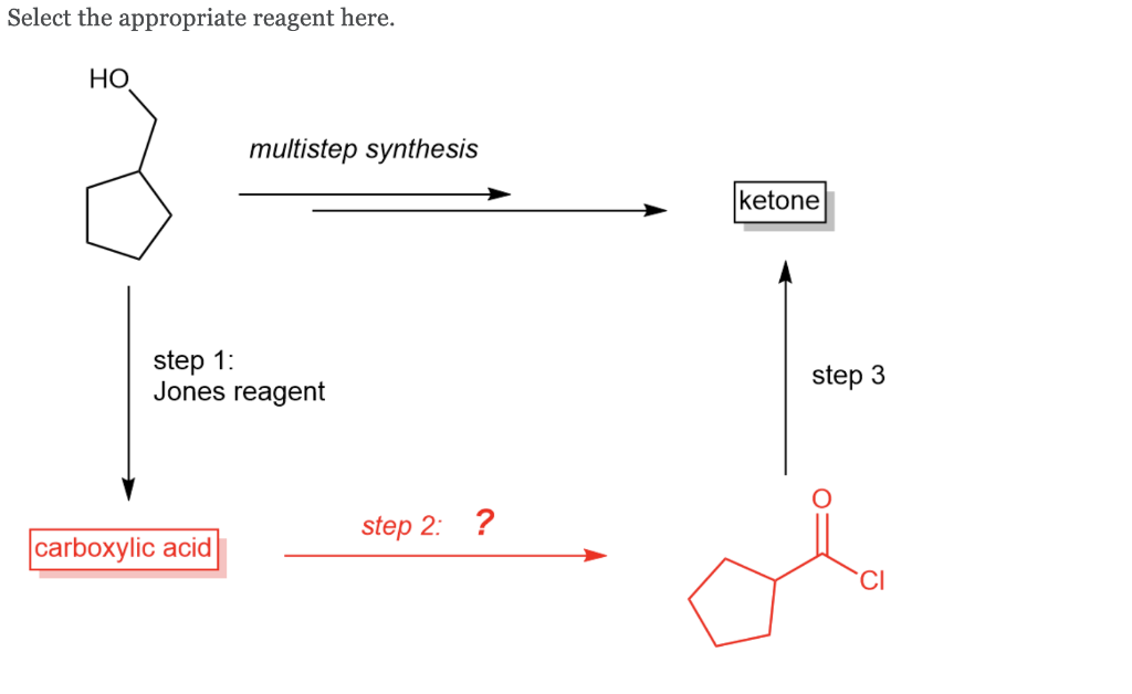 Solved Select the appropriate reagent here. HO multistep | Chegg.com