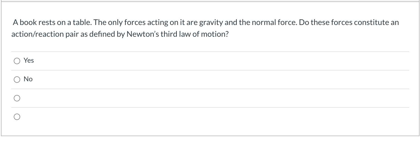 Solved A book rests on a table. The only forces acting on it | Chegg.com