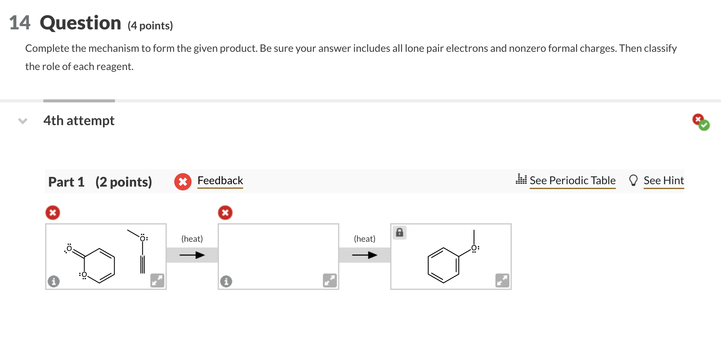 14 ﻿Question (4 ﻿points)Complete the mechanism to | Chegg.com