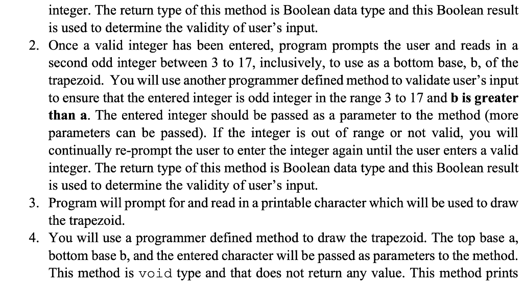 Solved Write A Program To Print Out An Isosceles Trapezoid Chegg