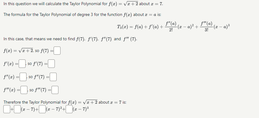Solved In this question we will calculate the Taylor | Chegg.com