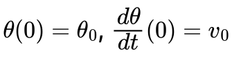 Solved dt2d2θ+ℓgθ=0θ(0)=θ0,dtdθ(0)=v0θ(t)=Asin(λt)+Bcos(λt)A | Chegg.com