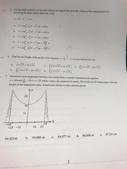 Solved Use the shell method to set up and evaluate an | Chegg.com
