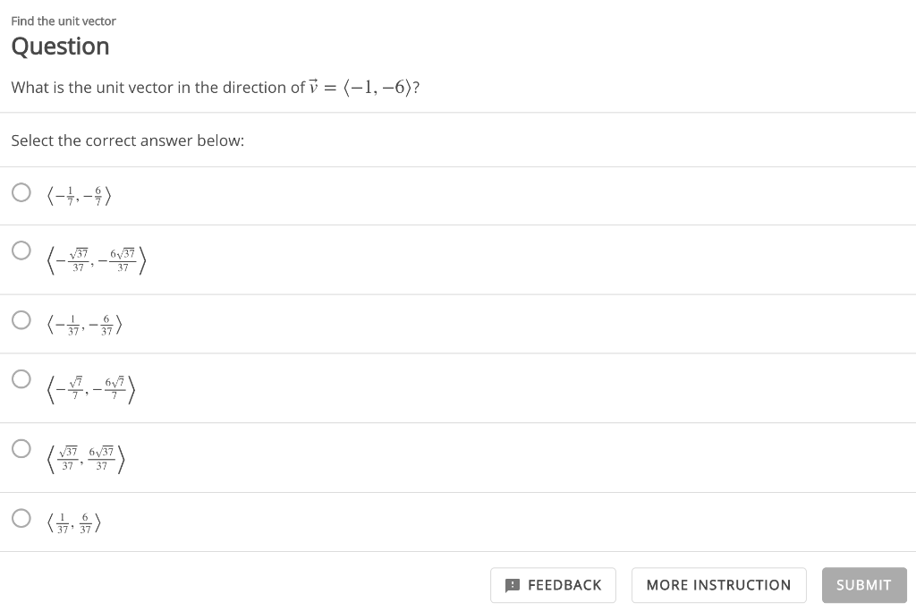 Solved Find the unit vector Question What is the unit vector | Chegg.com