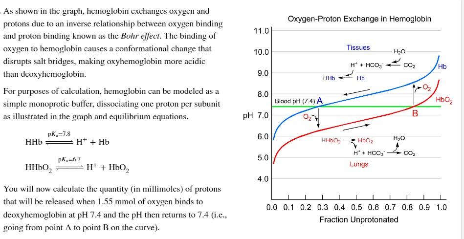 Solved Step 1: Calculate the ratio of [HHb] to [Hb] at pH | Chegg.com