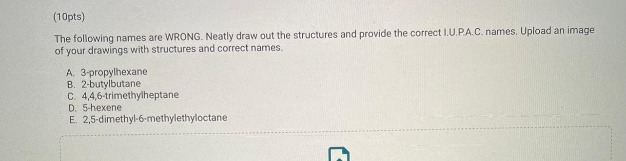 Solved The following names are WRONG. Neatly draw out the | Chegg.com