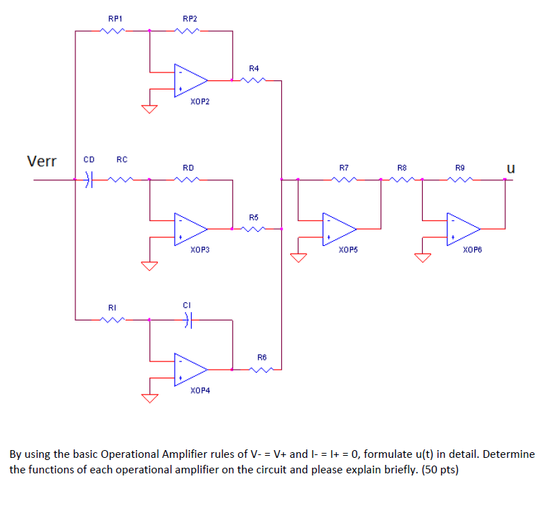 Solved By using the basic Operational Amplifier rules of V- | Chegg.com