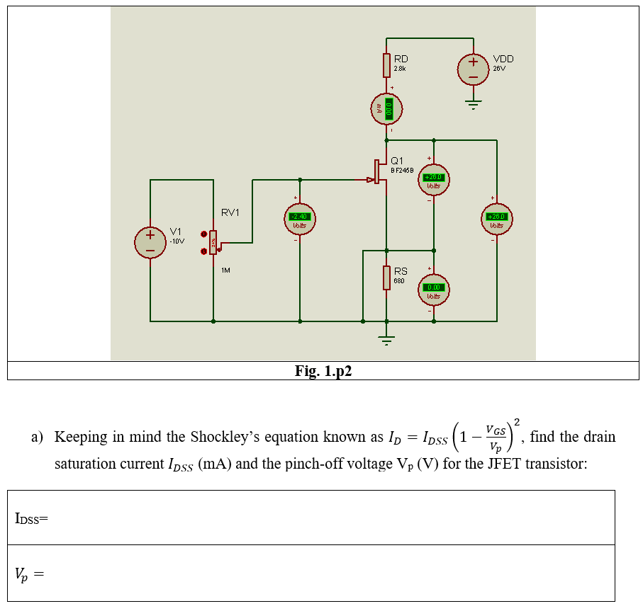a) Keeping in mind the Shockley's equation known as | Chegg.com