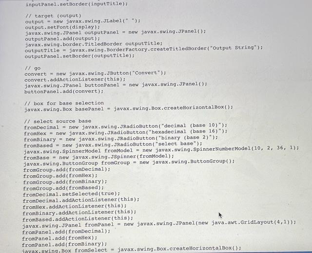 Solved /** * Interface for the Programming Assignment: Base | Chegg.com