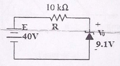 Solved Find Zener Diode Current and the output power from | Chegg.com