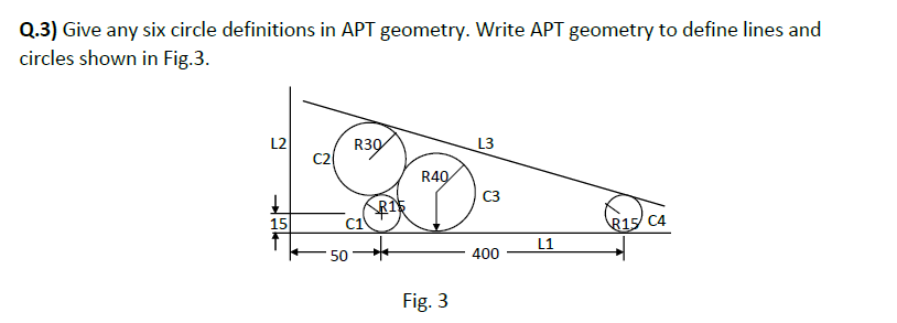 Solved Q.3) Give any six circle definitions in APT geometry. | Chegg.com