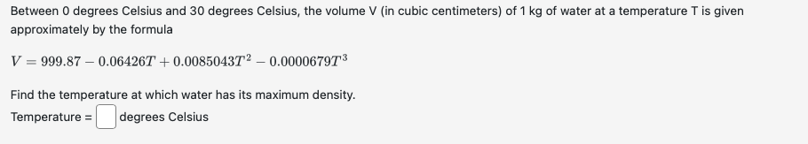 Solved Between 0 ﻿degrees Celsius and 30 ﻿degrees Celsius, | Chegg.com