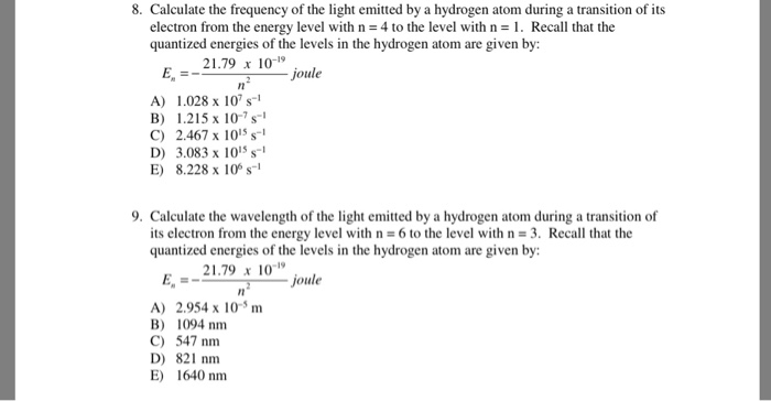 Solved . What is the energy, in joules, of one mole of | Chegg.com