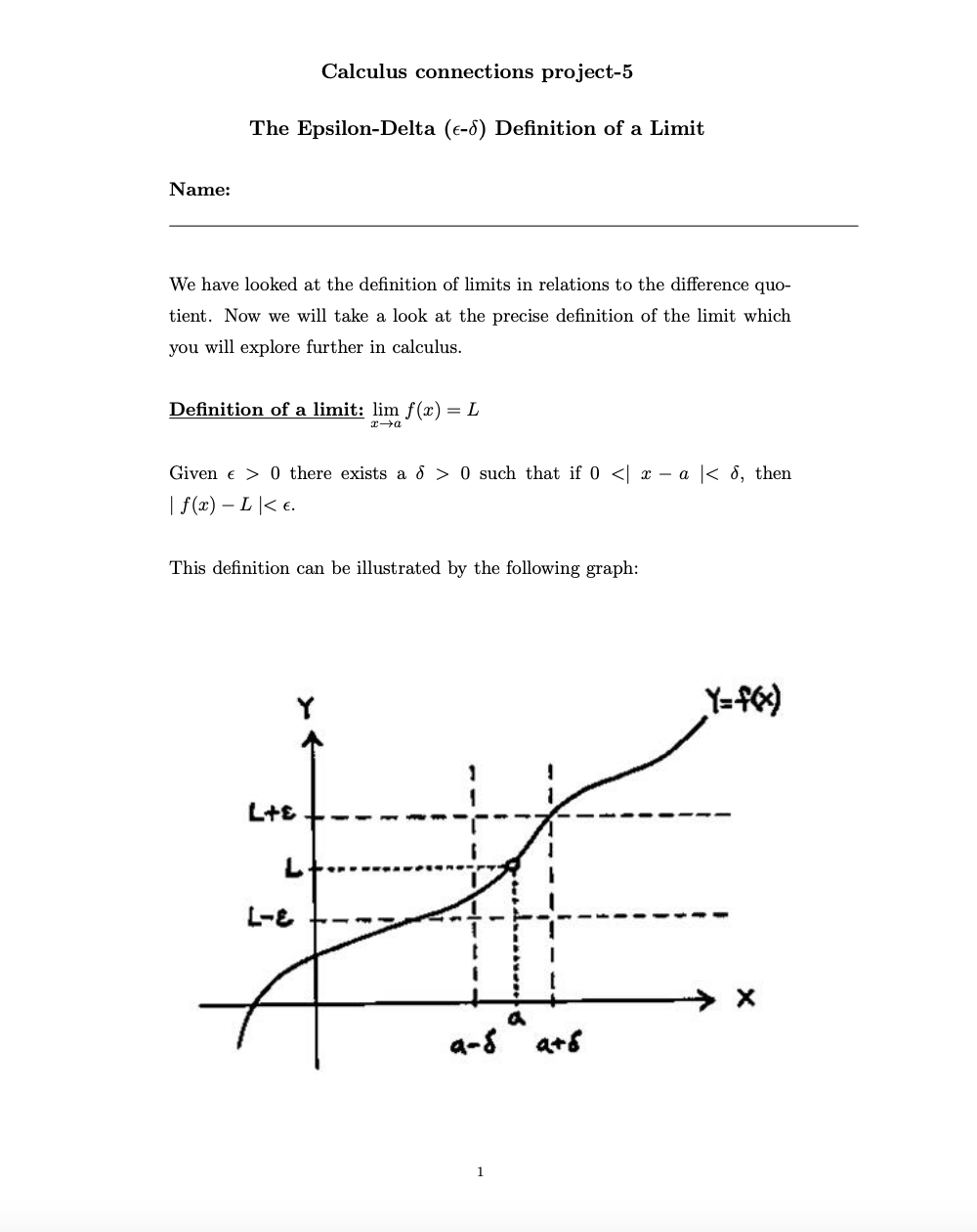 Solved Calculus connections project-5 The Epsilon-Delta | Chegg.com
