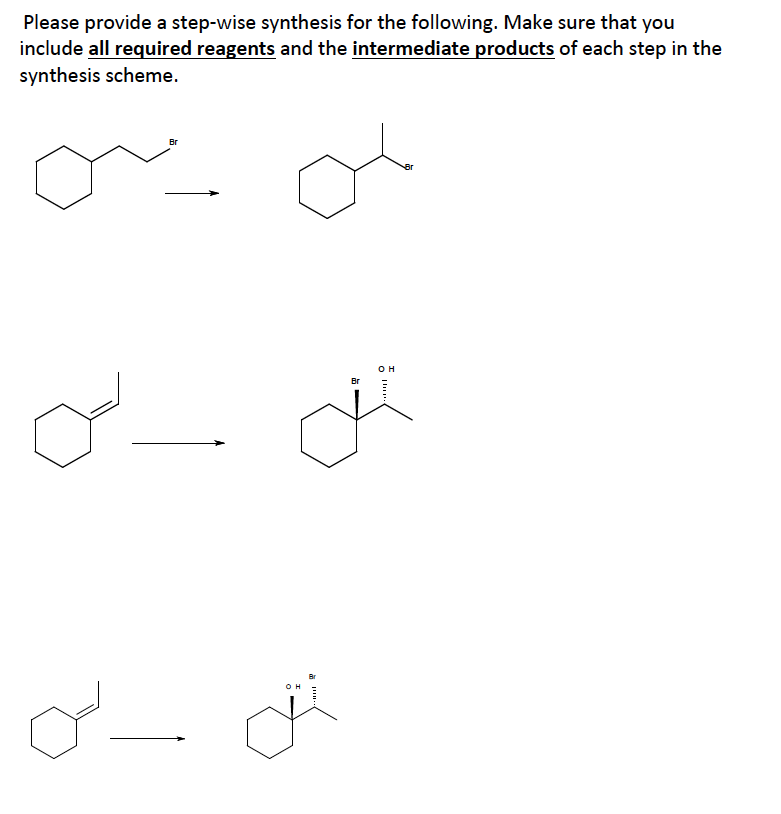 Solved Please provide a step-wise synthesis for the | Chegg.com