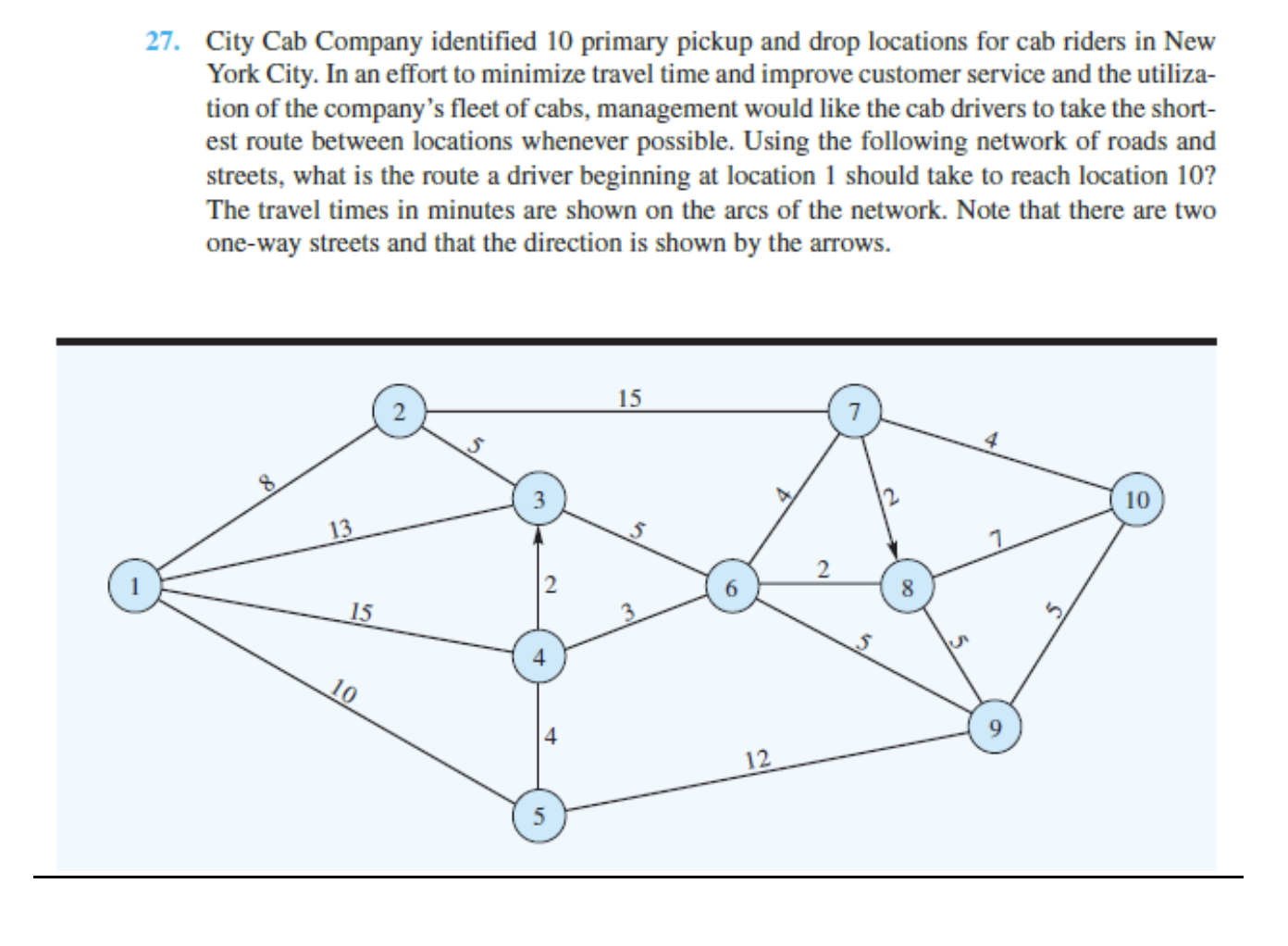 Solved City Cab Company identified 10 ﻿primary pickup and | Chegg.com