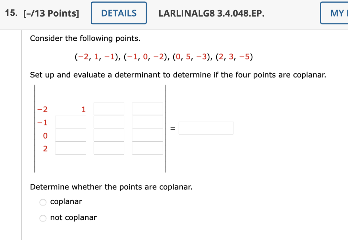 Solved Consider the following points. | Chegg.com