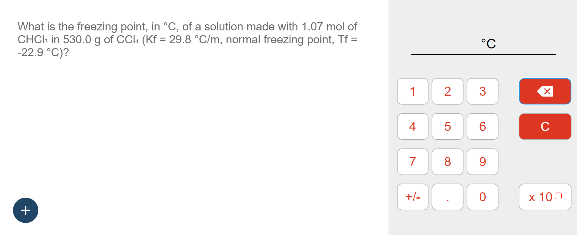 Solved What is the freezing point, in °C, ﻿of a solution | Chegg.com