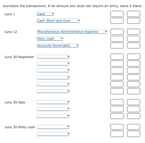 Solved sactions for Petty Cash, Cash Short and Over r | Chegg.com