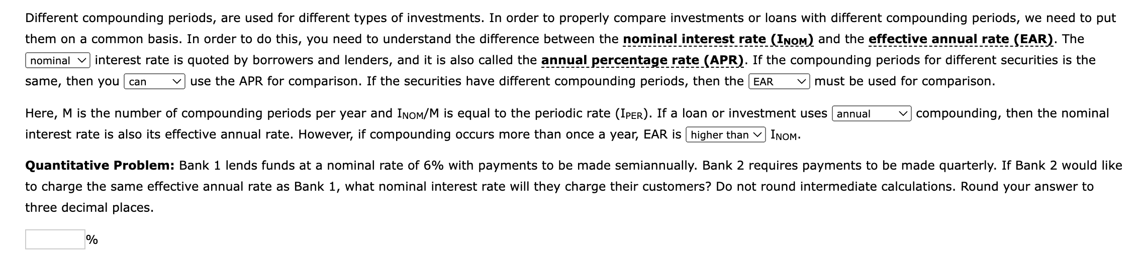 Solved Different compounding periods, are used for different | Chegg.com