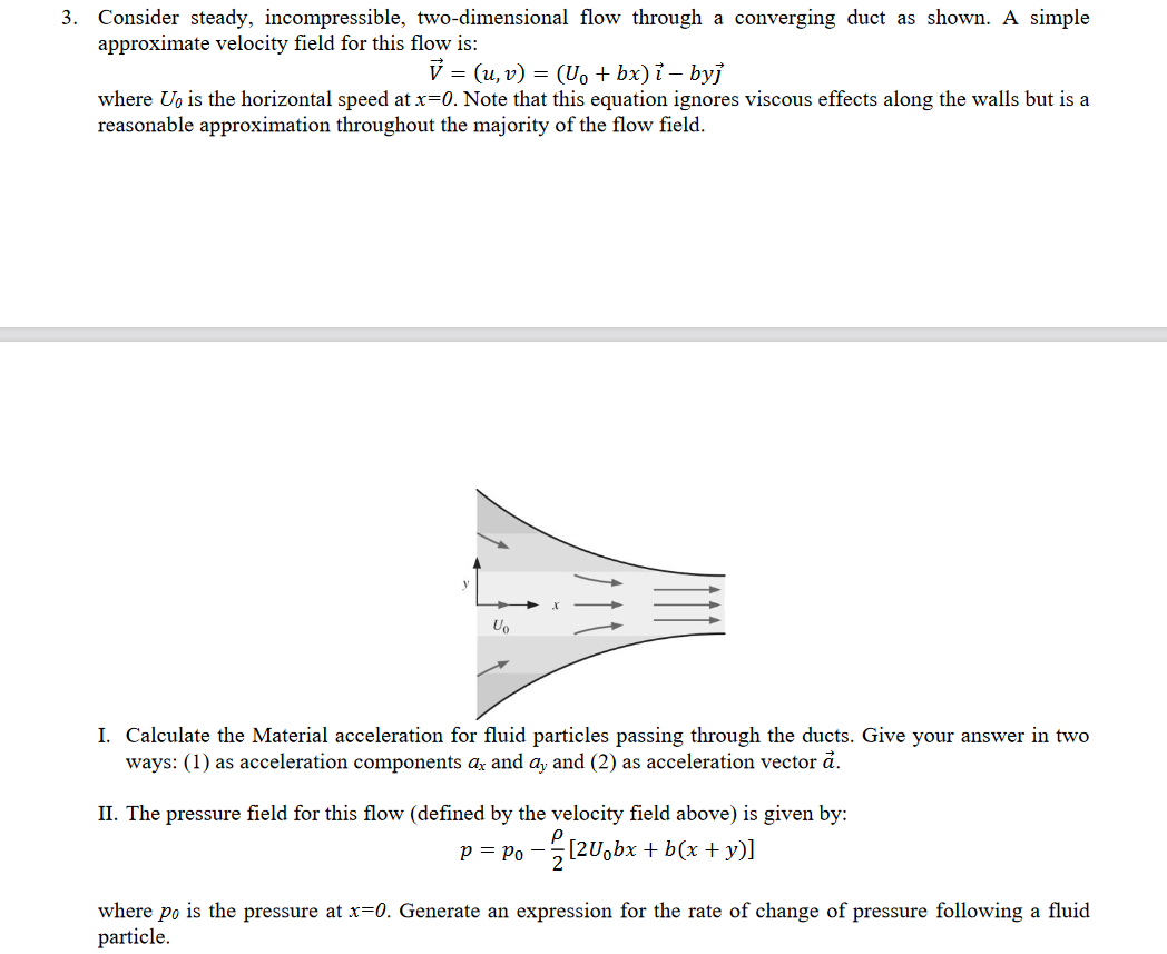 Solved 3. Consider steady, incompressible, two-dimensional | Chegg.com