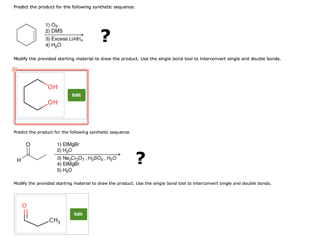 Solved Predict the product for the following synthetic | Chegg.com