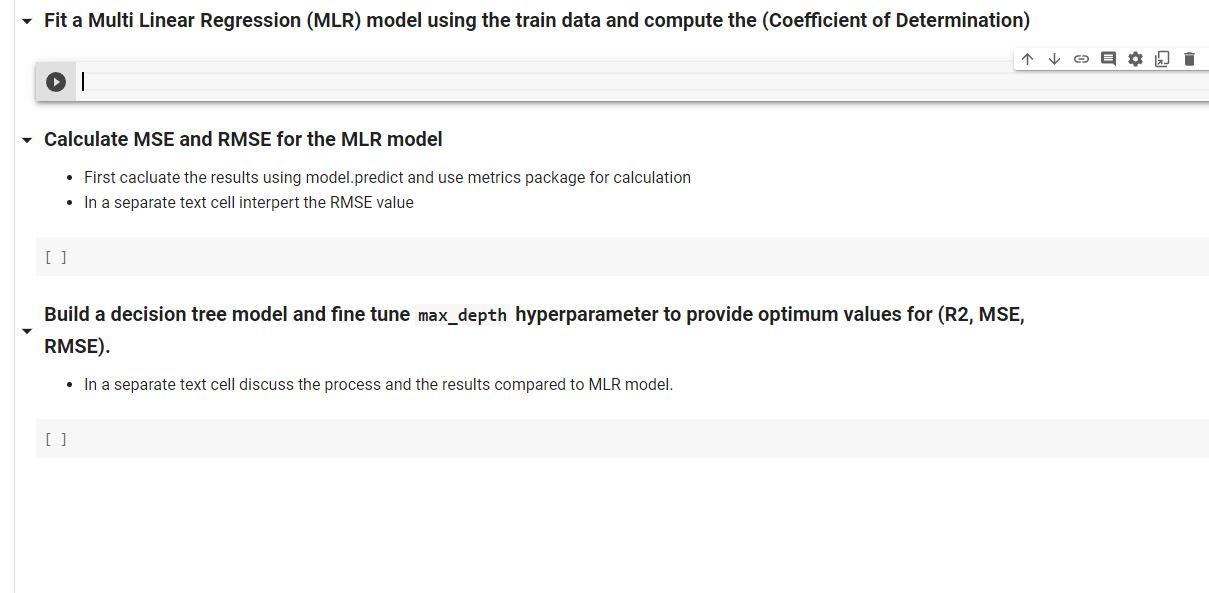 Fit a Multi Linear regression (MLR) model using the | Chegg.com