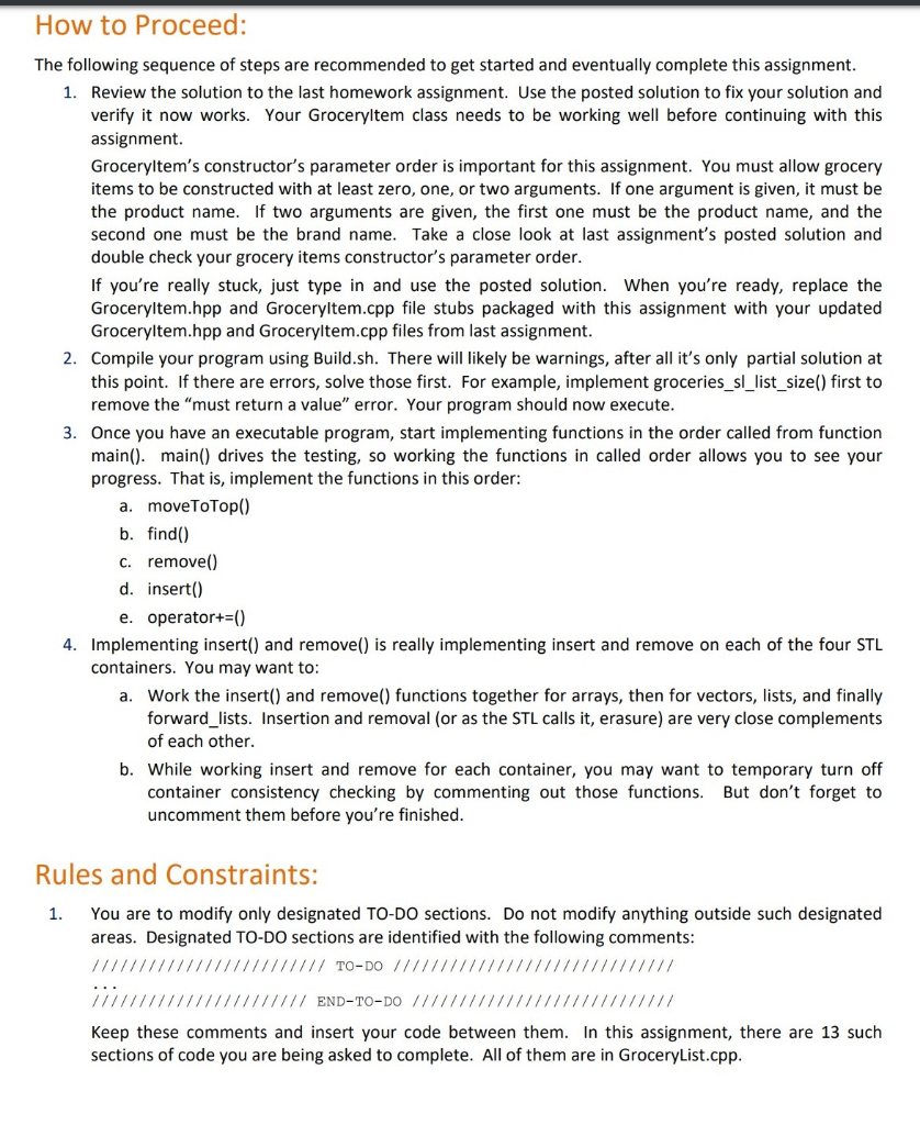CPSC 131, Data Structures - Fall 2019 Grocery List: | Chegg.com