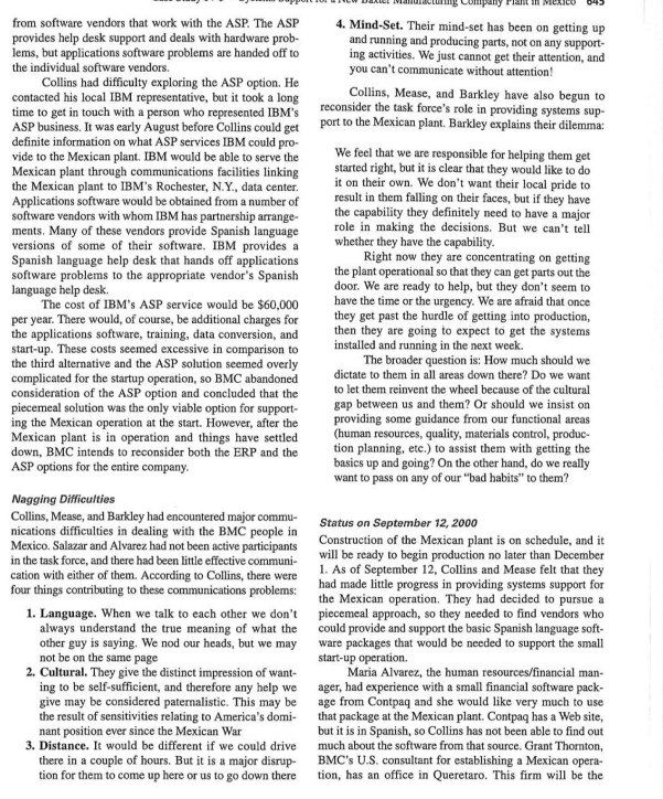 Solved from software vendors that work with the ASP. The ASP | Chegg.com