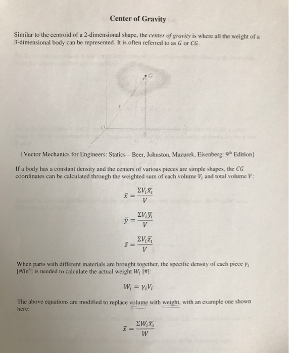 Solved How to calculate the center of gravity of a baseball | Chegg.com