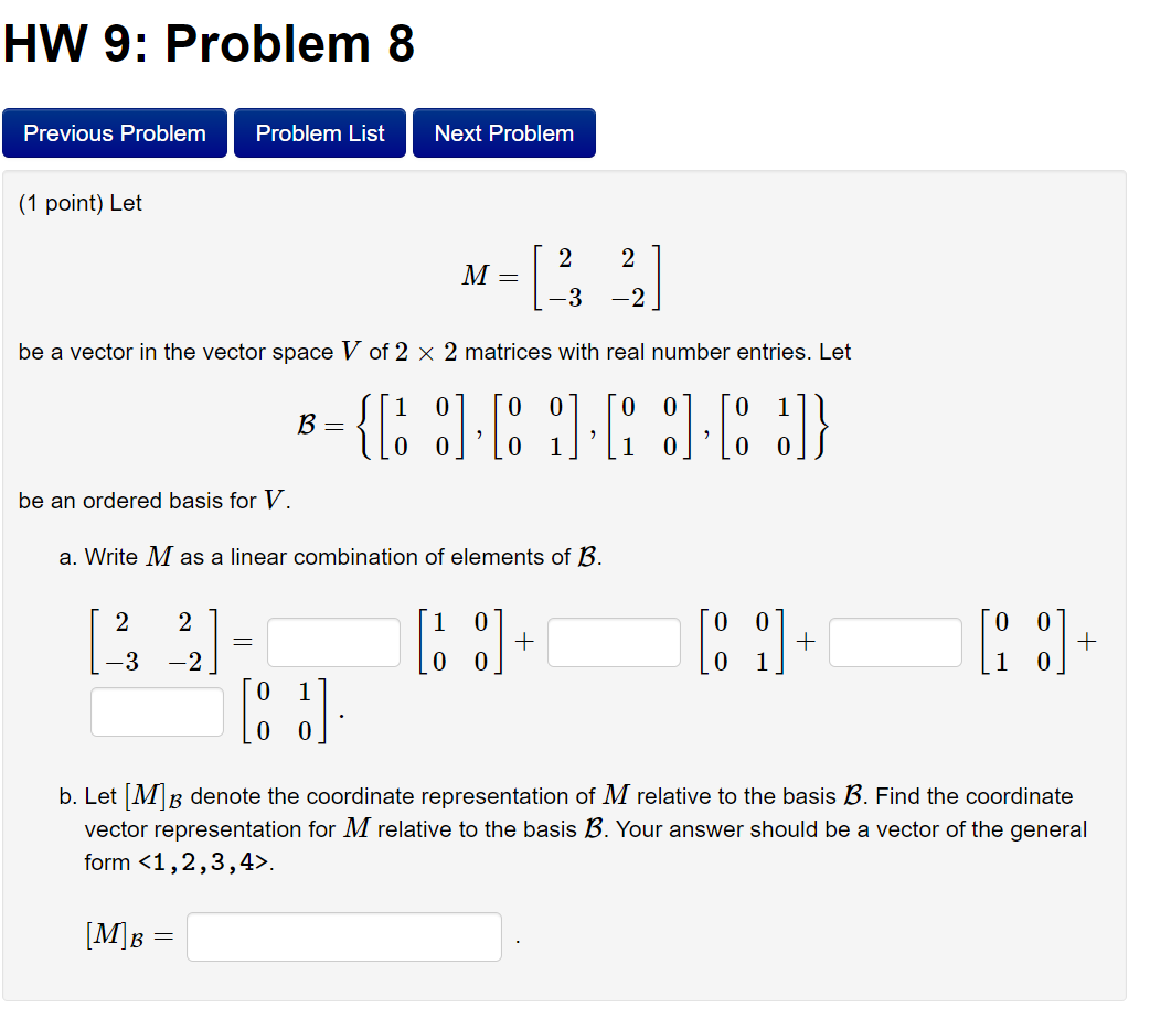 Solved HW 9: Problem 8 Previous Problem Problem List Next | Chegg.com