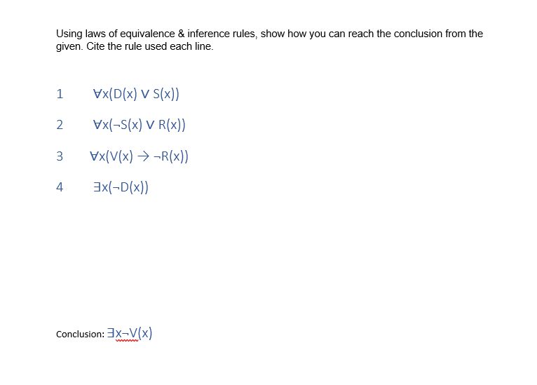 Solved Using laws of equivalence & inference rules, show how | Chegg.com