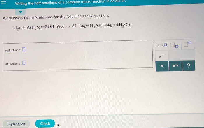 Solved Write Balanced Half reactions For The Following Redox Chegg