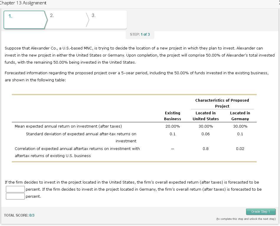 Solved hapter 13 Assignment 2. 3. Suppose that Alexander | Chegg.com