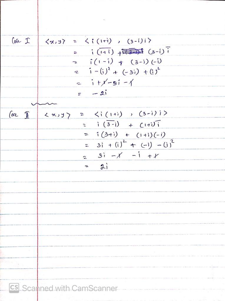 Solved Linear Algebra for a complex vector space, let x | Chegg.com