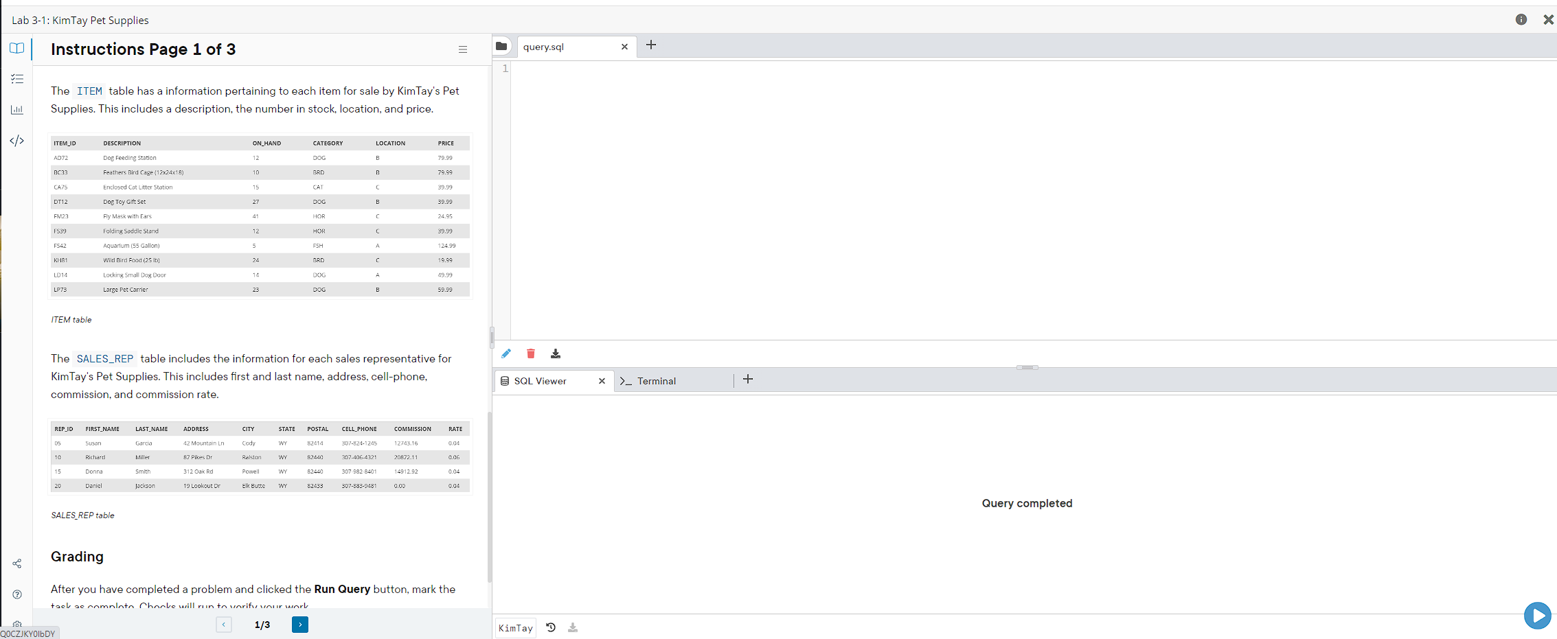 Solved Database Model: KimTay The management of KimTay Pet | Chegg.com