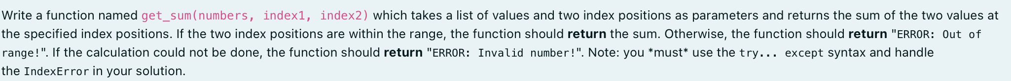 Solved Write a function named increment_list_element(a_list, | Chegg.com