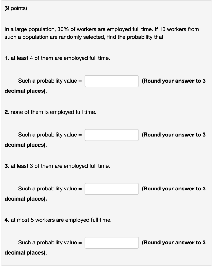 Solved (9 points) A MAT 121 test consists of 3 | Chegg.com