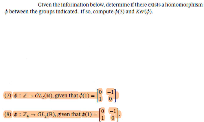 Solved Given the information below, determine if there | Chegg.com