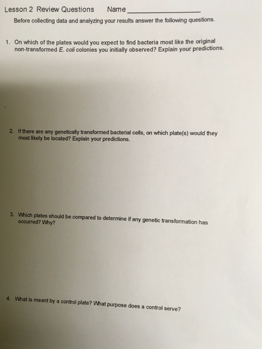 Solved Name Before collecting data and analyzing your | Chegg.com