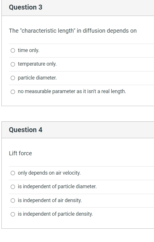 Solved The "characteristic length" in diffusion depends on | Chegg.com