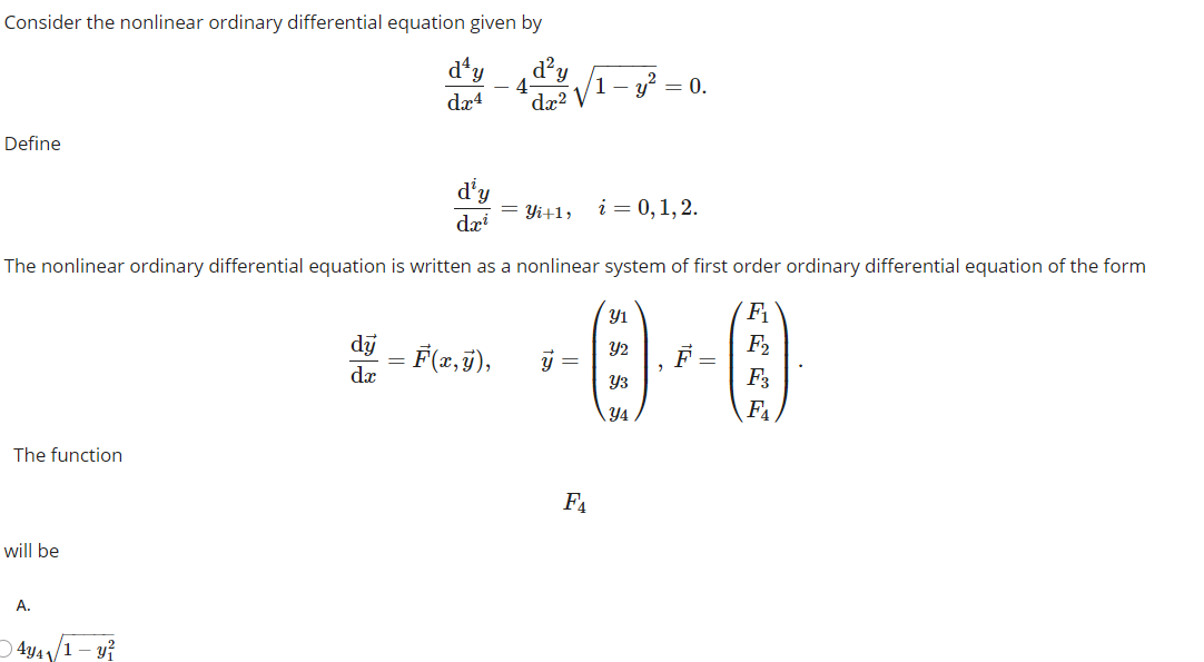 Solved Consider the nonlinear ordinary differential equation | Chegg.com