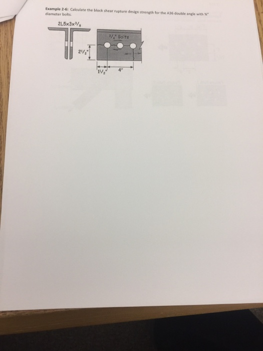 Solved Calculate the block shear rupture design strength for | Chegg.com