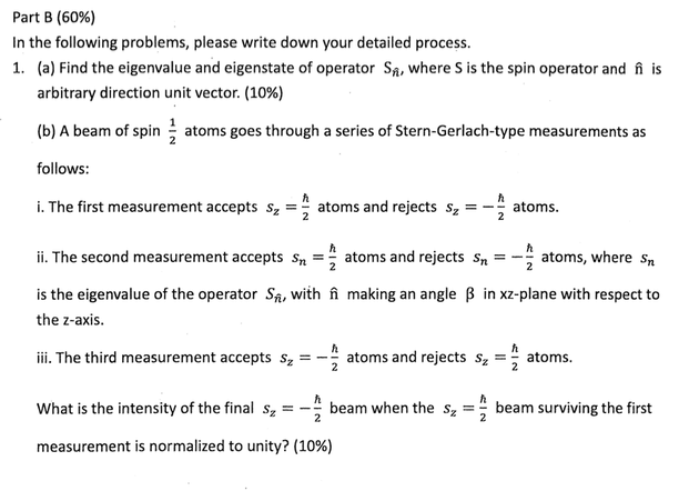 Solved Part B (60%) In the following problems, please write | Chegg.com