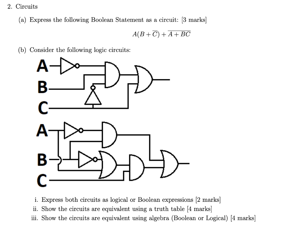 Solved (a) Express the following Boolean Statement as a | Chegg.com